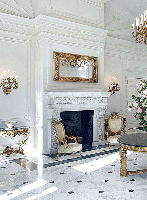 mirror television in luxury marble interior | Hidden Television